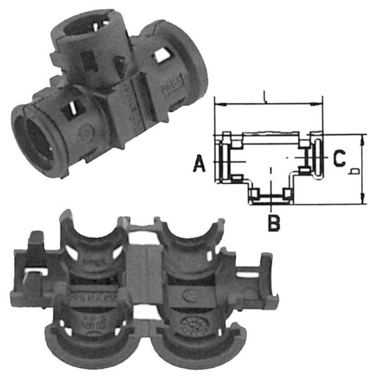 OPEN T FITTING ADR 26X17X22 Guidoni Srl